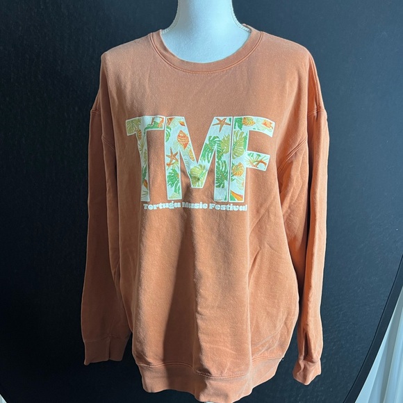 Comfort Colors | Sweaters | Tortuga Music Festival Orange Sweatshirt ...